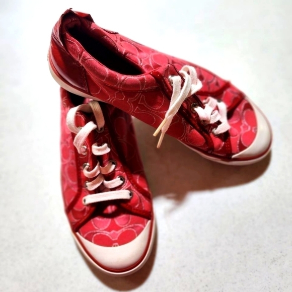 Coach | Shoes | Coach Red Barrett Icon Sz 85 Sneaker | Poshmark